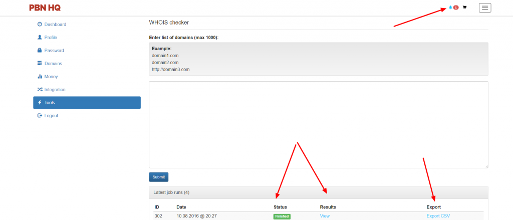Free to Use Tools - Bulk Domain Checker - PBN HQ